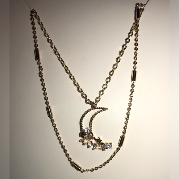Jewelry | Magic Moonlight Gold Crescent Ishtar Star Crystal Encrusted ...